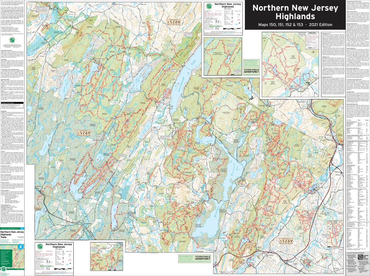 Northern New Jersey Highlands (Combined Map, with A.T. Corridor Map ...
