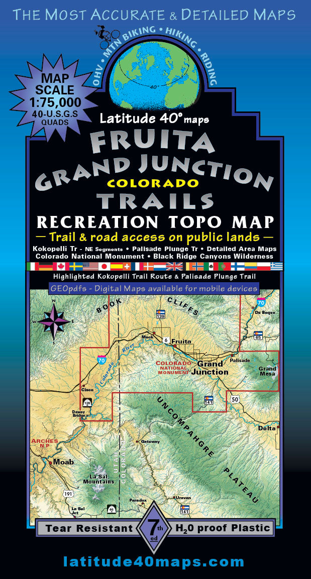 Fruita-Grand Junction Trails 7th ed. Map by Latitude 40 maps | Avenza Maps