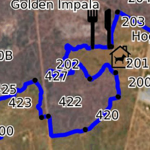 Kaalagter Loop - Dinokeng Big 5 Game Reserve. Map by Single Batch ...