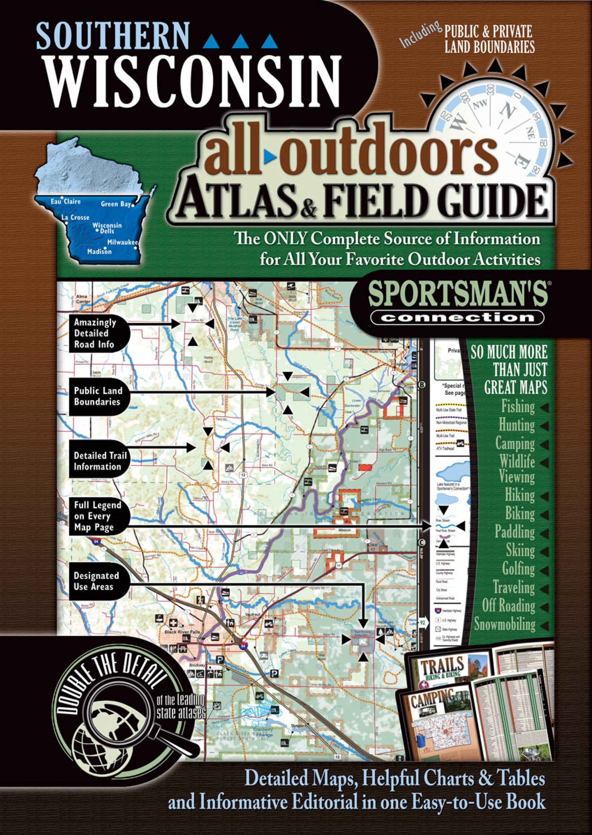 Southern WI All-Outdoors Atlas & Field Guide Map by Sportsman's ...