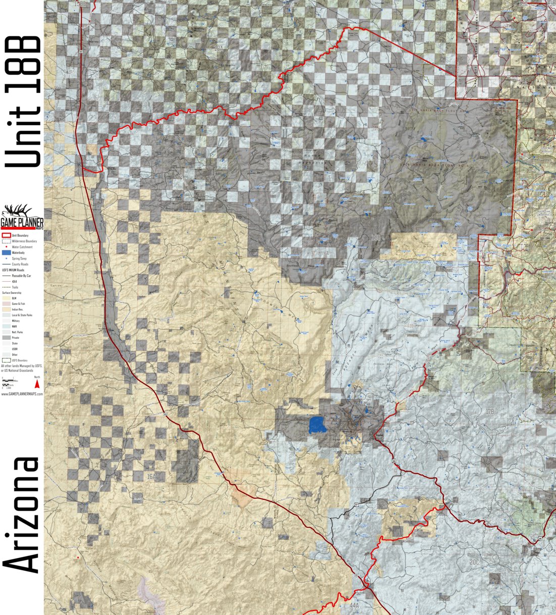 Arizona Unit 18B Map by Game Planner Maps | Avenza Maps