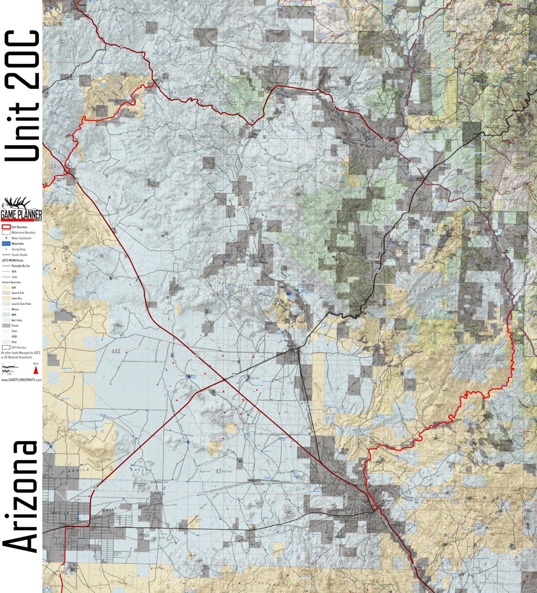 Arizona Unit 20C Map by Game Planner Maps | Avenza Maps