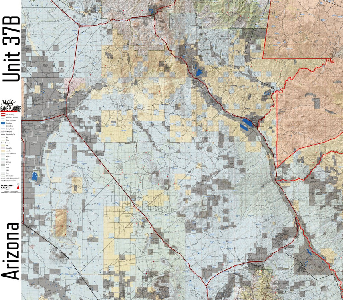 Arizona Unit 37B Map by Game Planner Maps | Avenza Maps