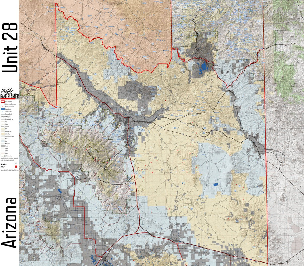 Arizona Unit 28 Map by Game Planner Maps | Avenza Maps