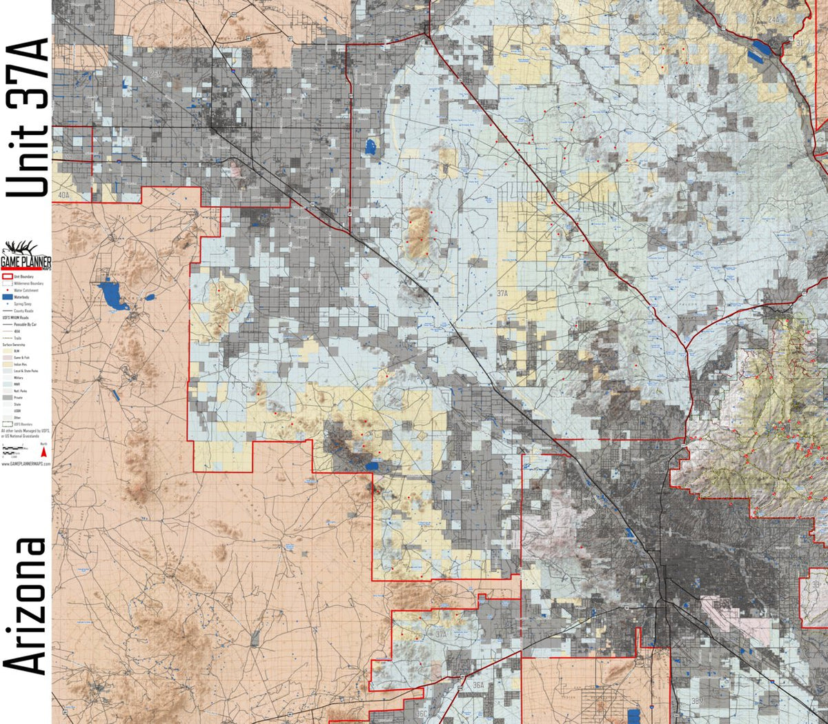 Arizona Unit 37A Map by Game Planner Maps | Avenza Maps