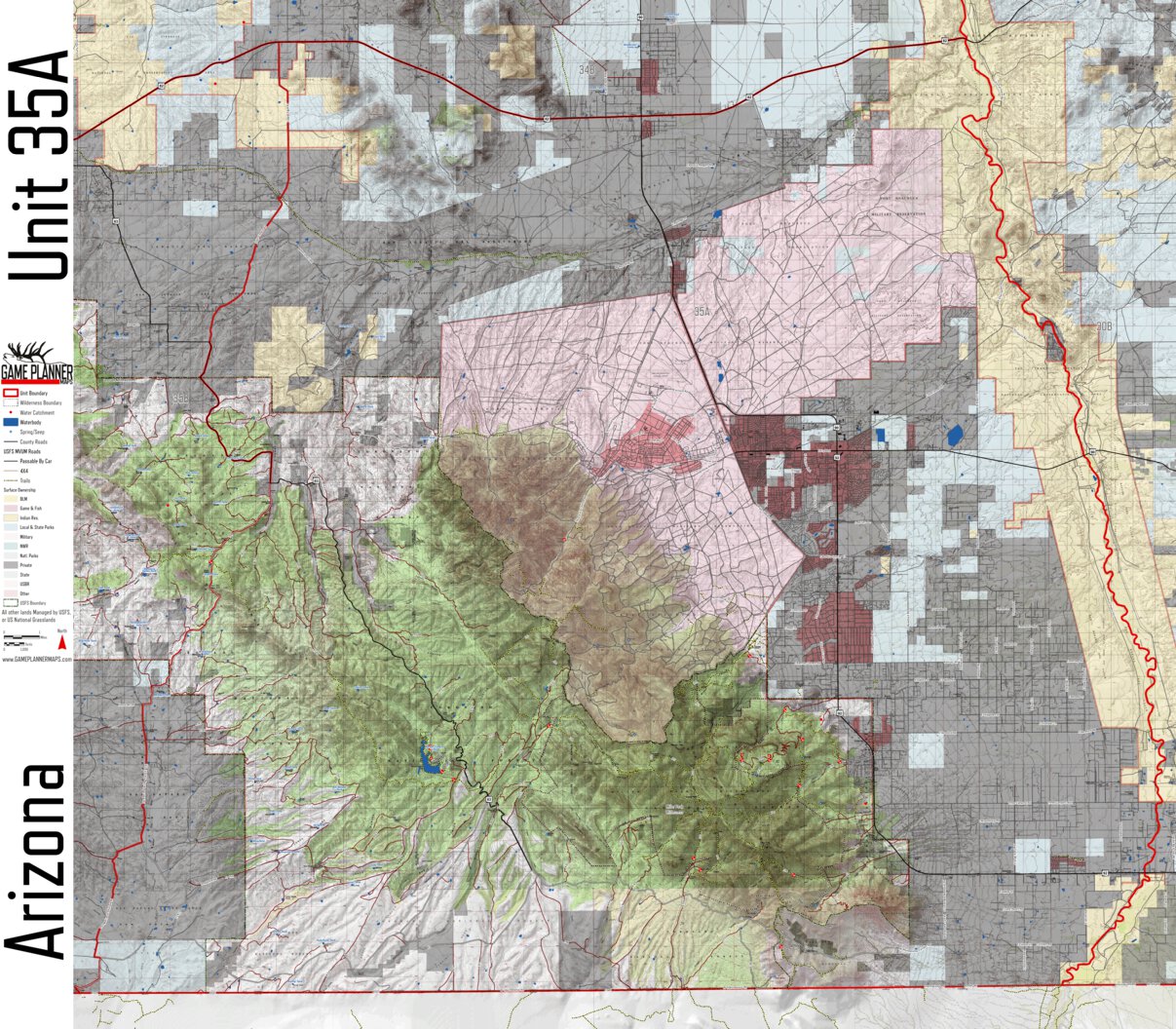 Arizona Unit 35A Map by Game Planner Maps | Avenza Maps