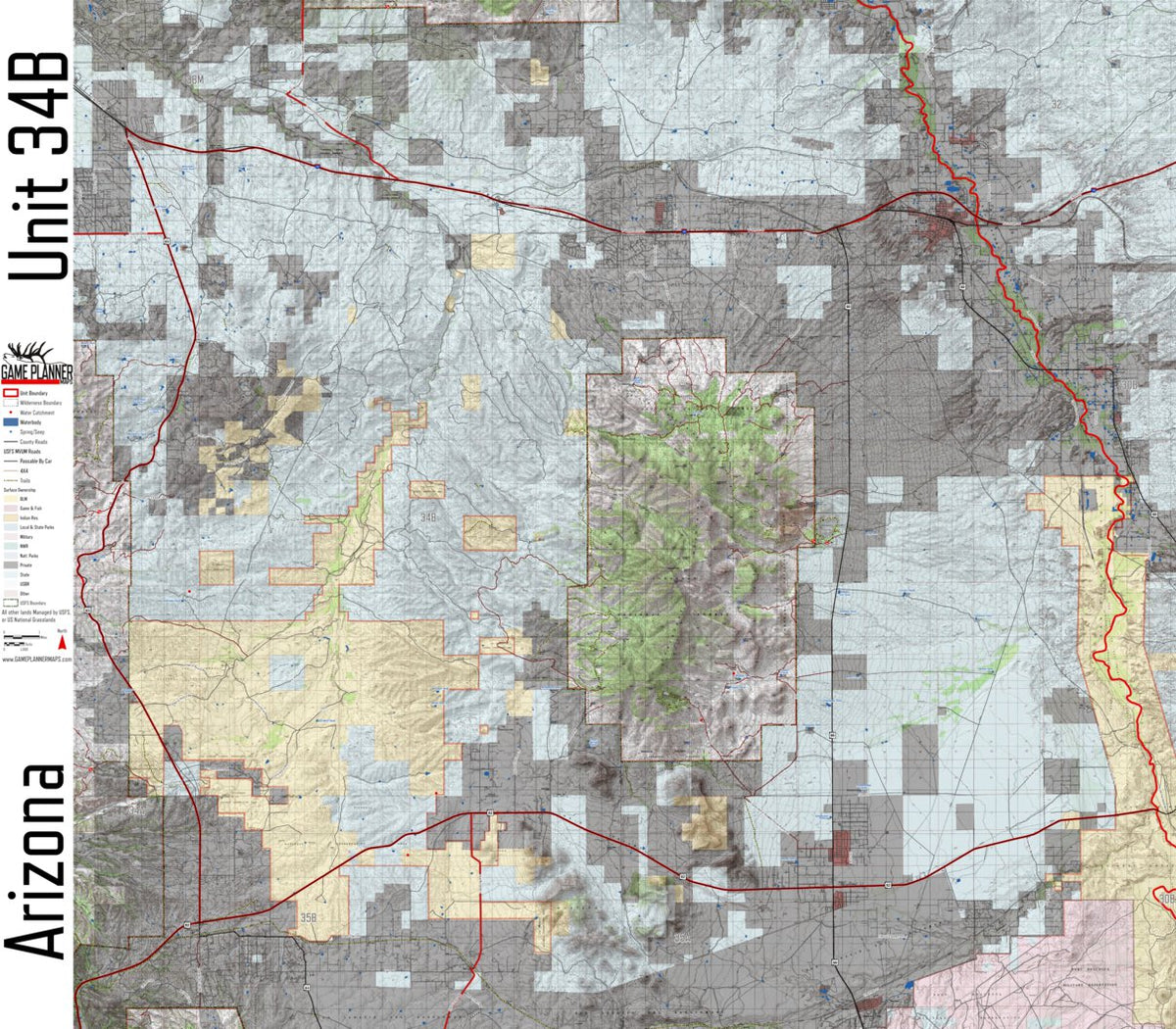 Arizona Unit 34B Map by Game Planner Maps | Avenza Maps