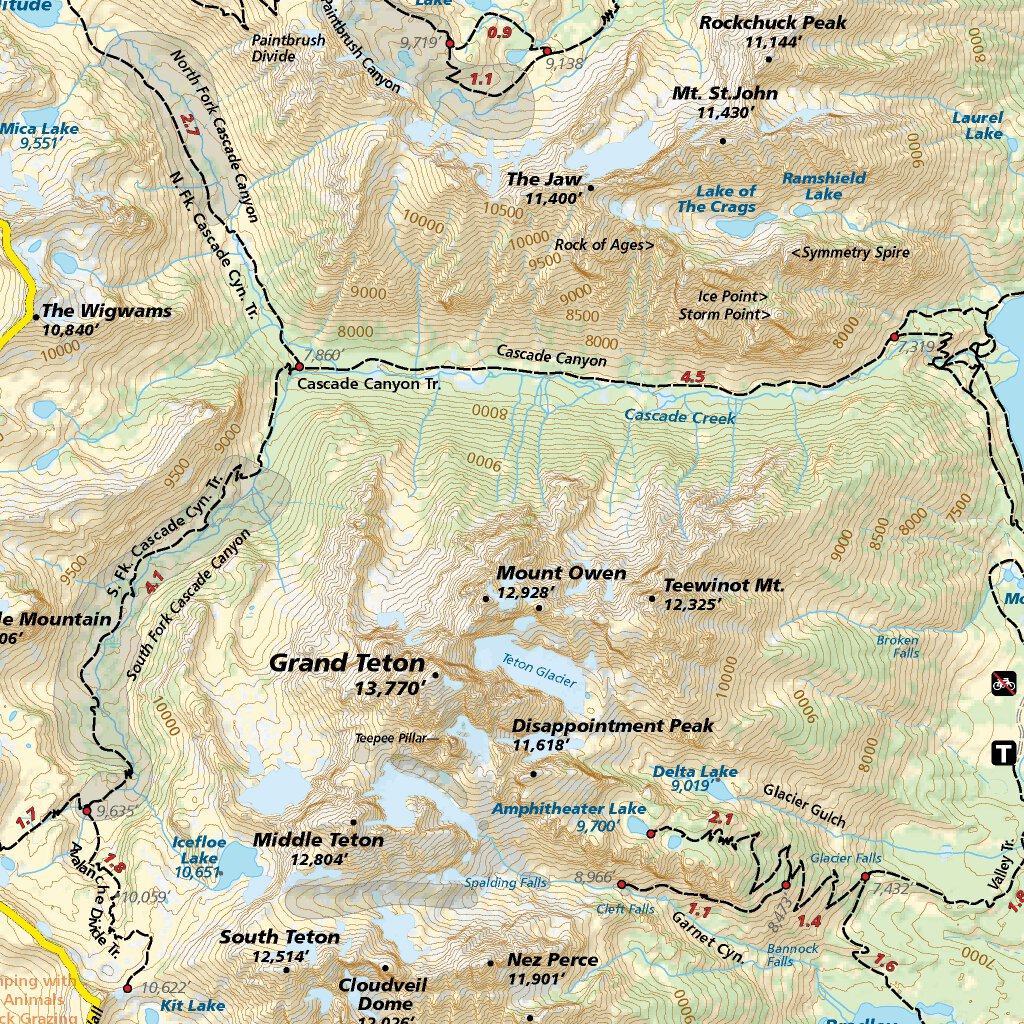 Big Hole and Teton Mountains, ID/WY Trail Map by Adventure Maps, Inc ...