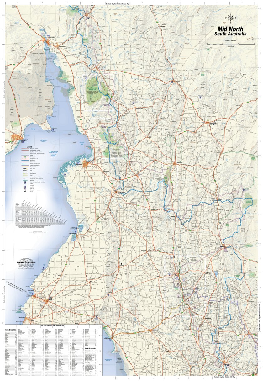 Mid North, South Australia Map by Carto Graphics | Avenza Maps