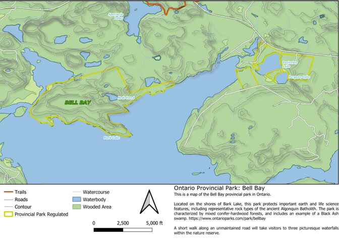 Ontario Nature Reserve: Bell Bay Map by Xavier Maps | Avenza Maps