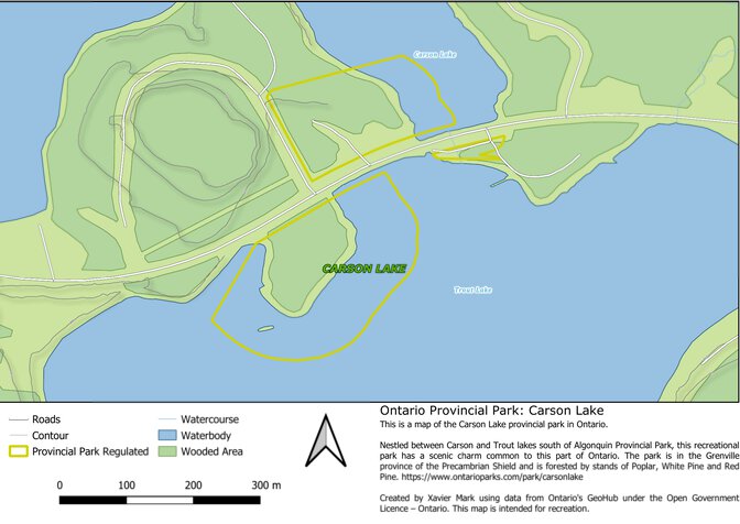Ontario Nature Reserve: Carson Lake Map by Xavier Maps | Avenza Maps