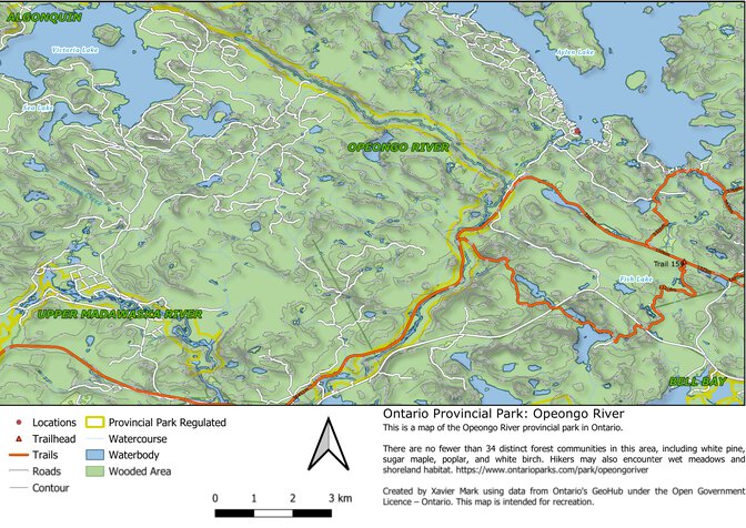 Ontario Nature Reserve: Opeongo River Map by Xavier Maps | Avenza Maps