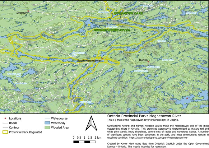 Ontario Nature Reserve: Magnetawan River Map by Xavier Maps | Avenza Maps