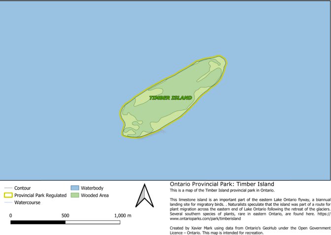 Ontario Nature Reserve: Timber Island Map by Xavier Maps | Avenza Maps