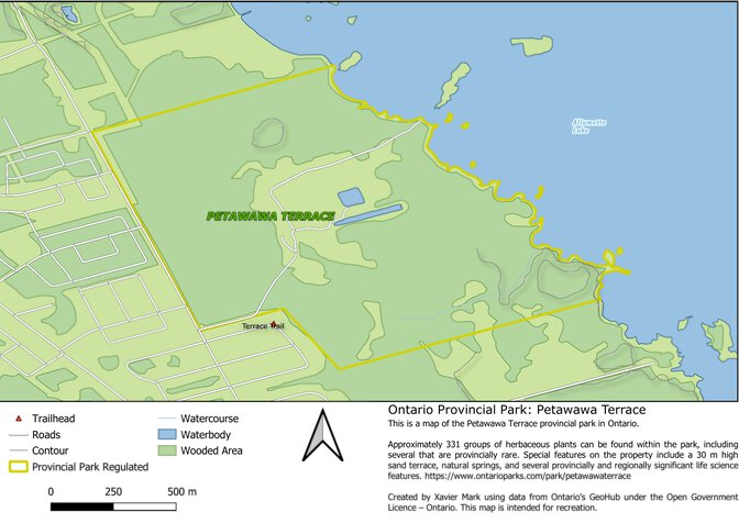 Ontario Nature Reserve: Petawawa Terrace Map by Xavier Maps | Avenza Maps