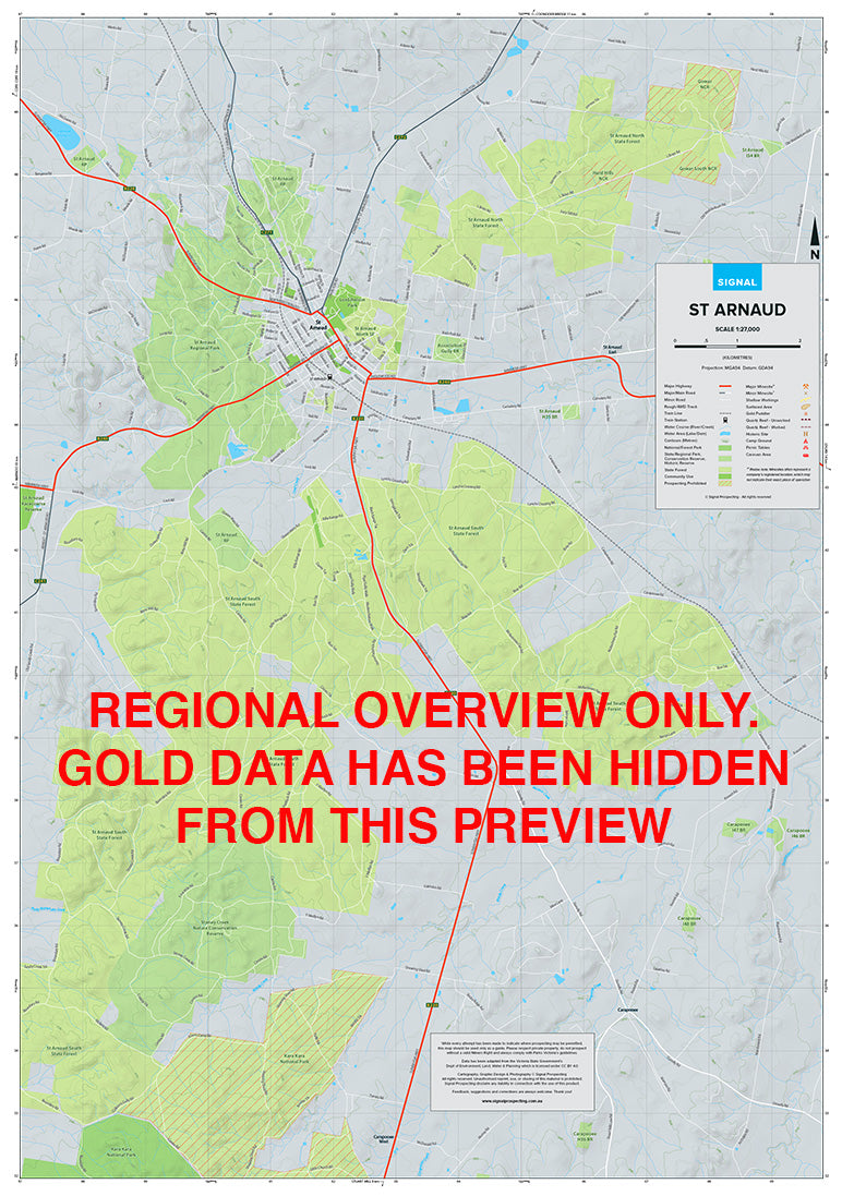 St Arnaud - Gold Prospecting Map by Signal Prospecting | Avenza Maps