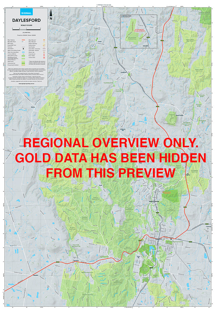 Daylesford - Gold Prospecting Map by Signal Prospecting | Avenza Maps