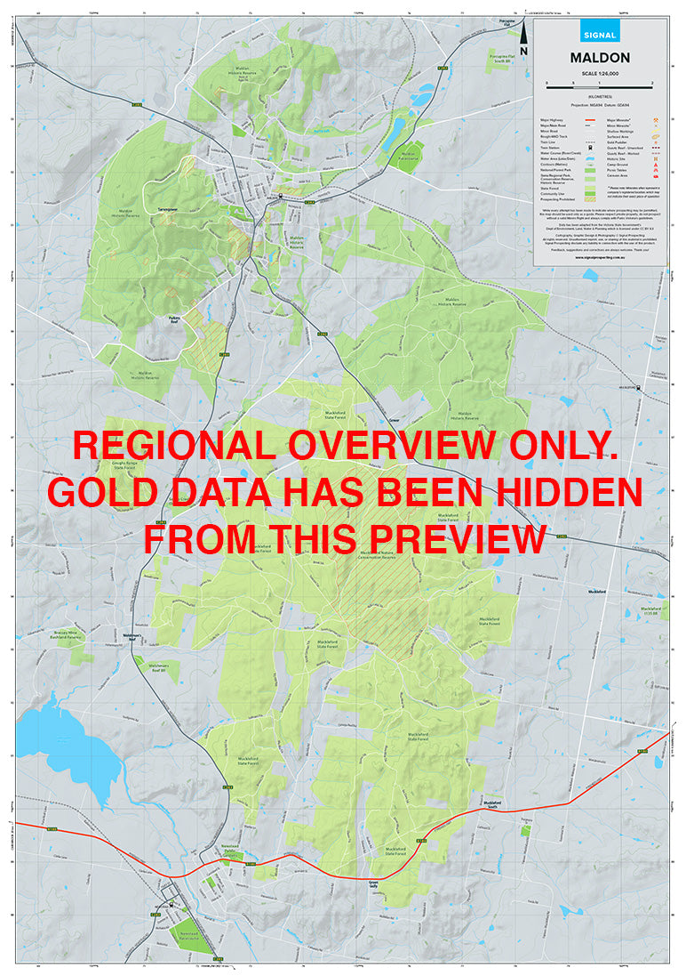 Maldon - Gold Prospecting Map by Signal Prospecting | Avenza Maps