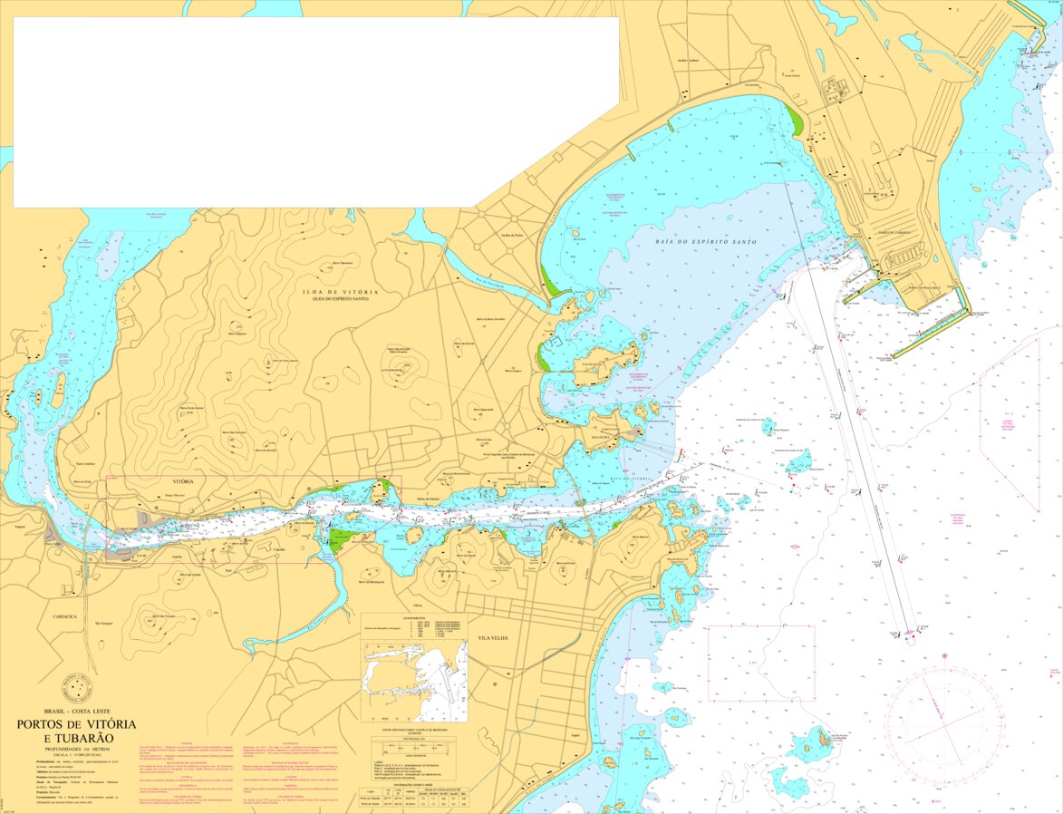 PORTOS DE VITORIA E TUBARÃO (140101) Map by Centro de Hidrografia da ...