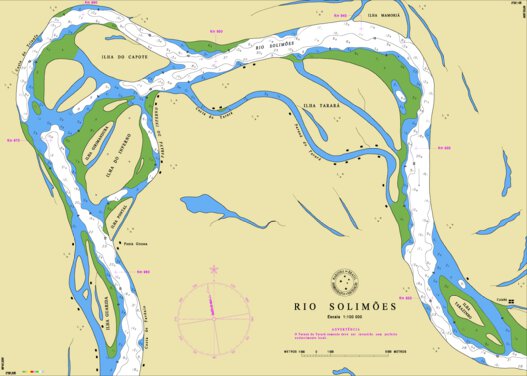 TEFÉ - SANTO ANTÔNIO DE IÇA (HS-C9) Map by Centro de Hidrografia da ...