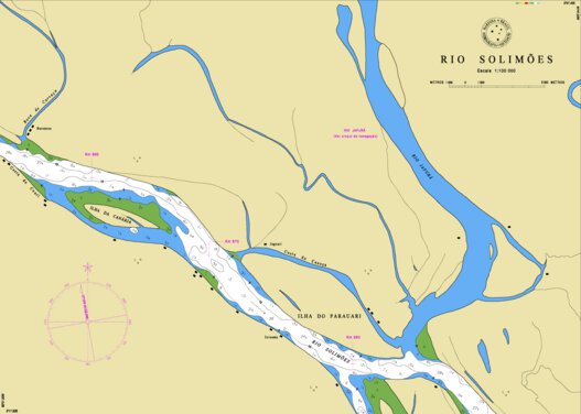 TEFÉ - SANTO ANTÔNIO DE IÇA (HS-C2) Map by Centro de Hidrografia da ...