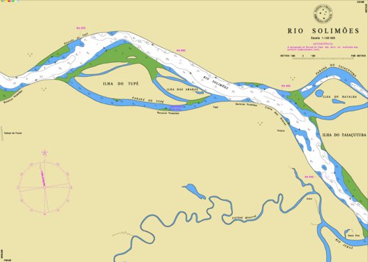 TEFÉ - SANTO ANTÔNIO DE IÇA (HS-C7) Map by Centro de Hidrografia da ...