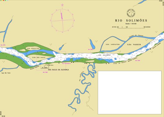 SANTO ANTÔNIO DE IÇA - TABATINGA (HS-D5) Map by Centro de Hidrografia ...