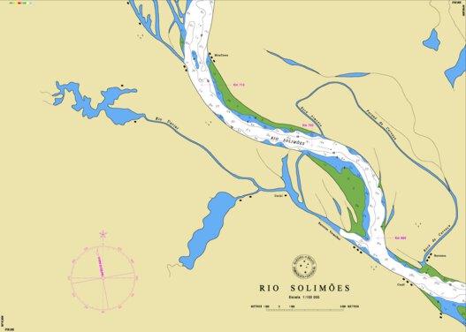 TEFÉ - SANTO ANTÔNIO DE IÇA (HS-C3) Map by Centro de Hidrografia da ...