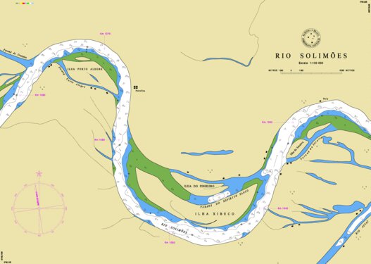 TEFÉ - SANTO ANTÔNIO DE IÇA (HS-C11) Map by Centro de Hidrografia da ...