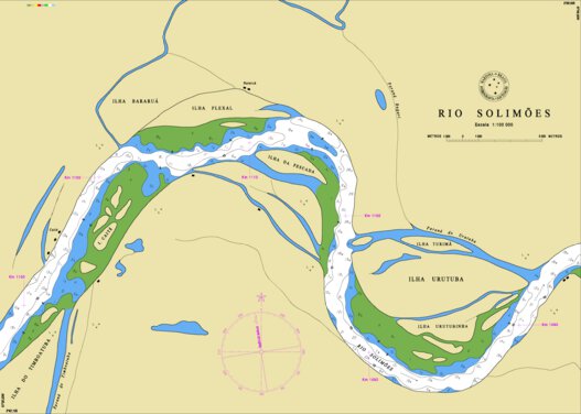 TEFÉ - SANTO ANTÔNIO DE IÇA (HS-C12) Map by Centro de Hidrografia da ...