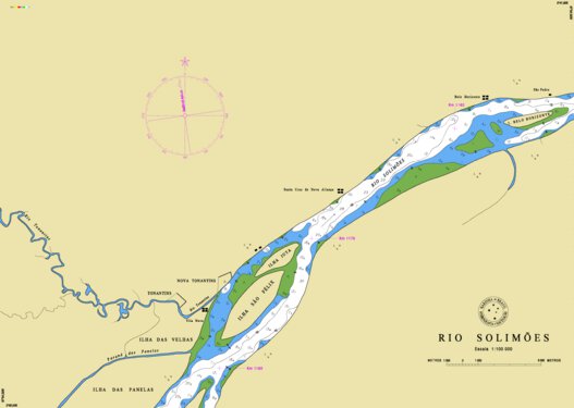 TEFÉ - SANTO ANTÔNIO DE IÇA (HS-C14) Map by Centro de Hidrografia da ...