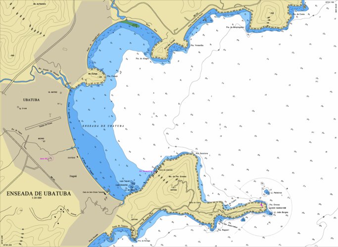 ENSEADA DE UBATUBA (1635 PLANO) Map by Centro de Hidrografia da Marinha ...