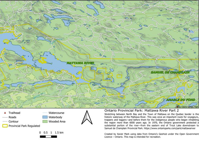 Ontario Nature Reserve: Mattawa River Part 2 Map by Xavier Maps ...