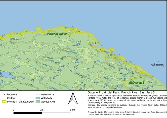 Ontario Provincial Park: French River East Part 3 Map by Xavier Maps ...