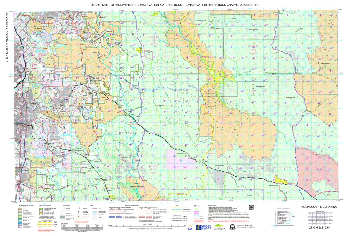 COG Series Map 2133-14: Kelmscott and Beraking by Western Australia ...