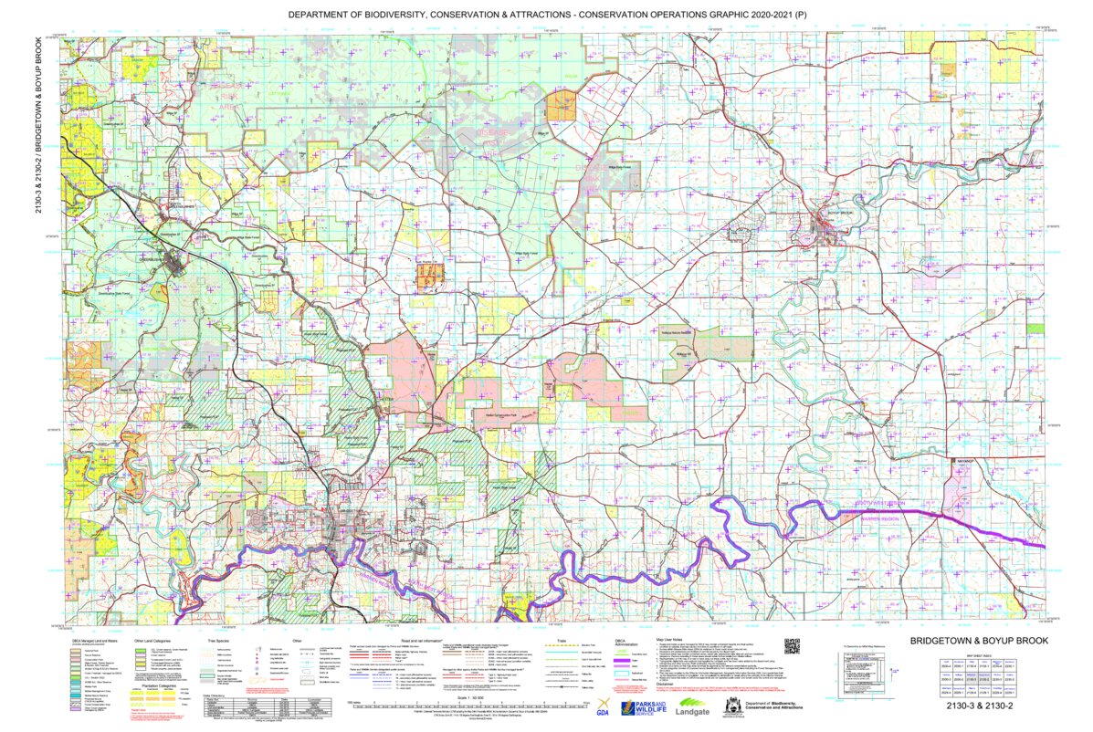 COG Series Map 2130-23: Bridgetown and Boyup Brook by Western Australia ...