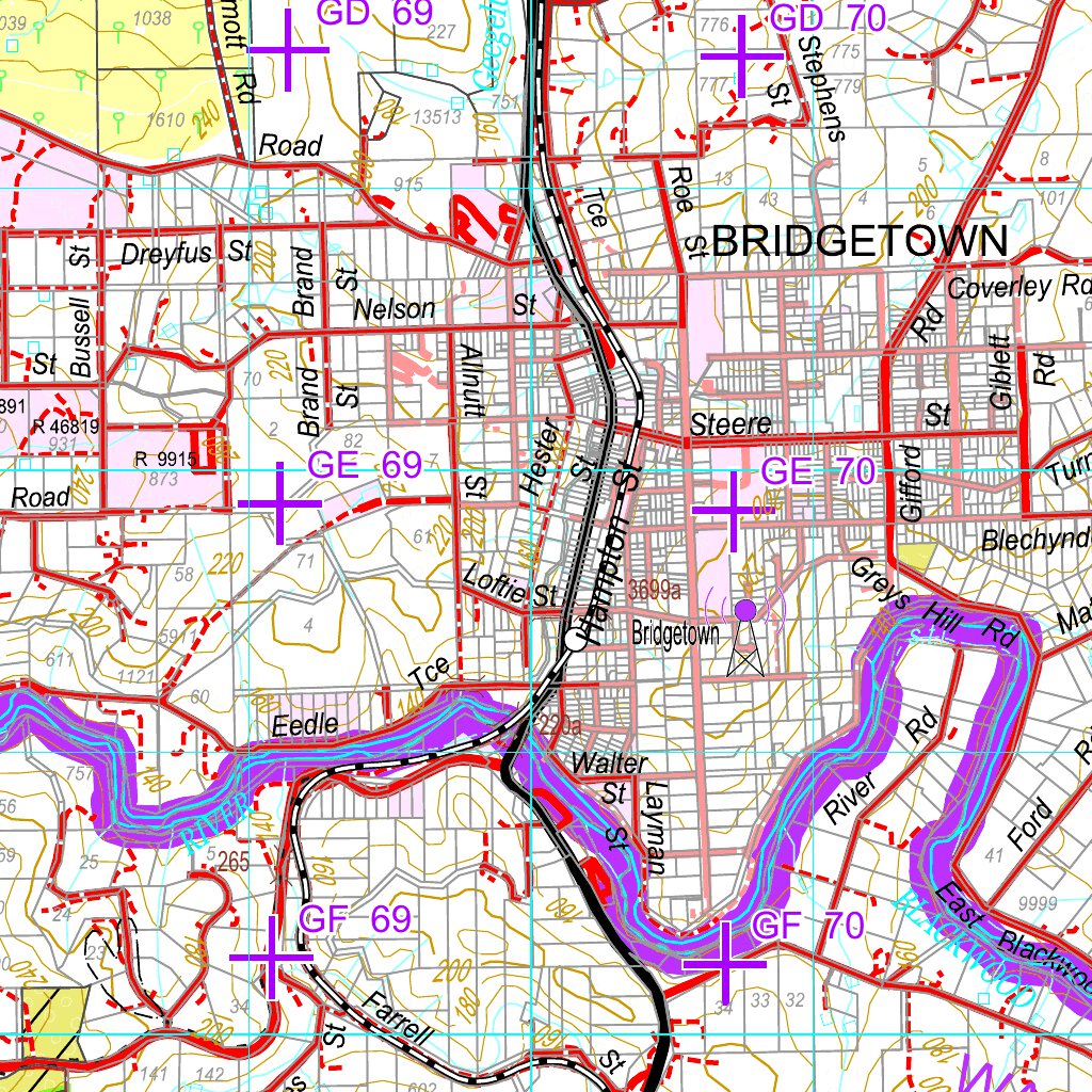 COG Series Map 2130-23: Bridgetown and Boyup Brook by Western Australia ...