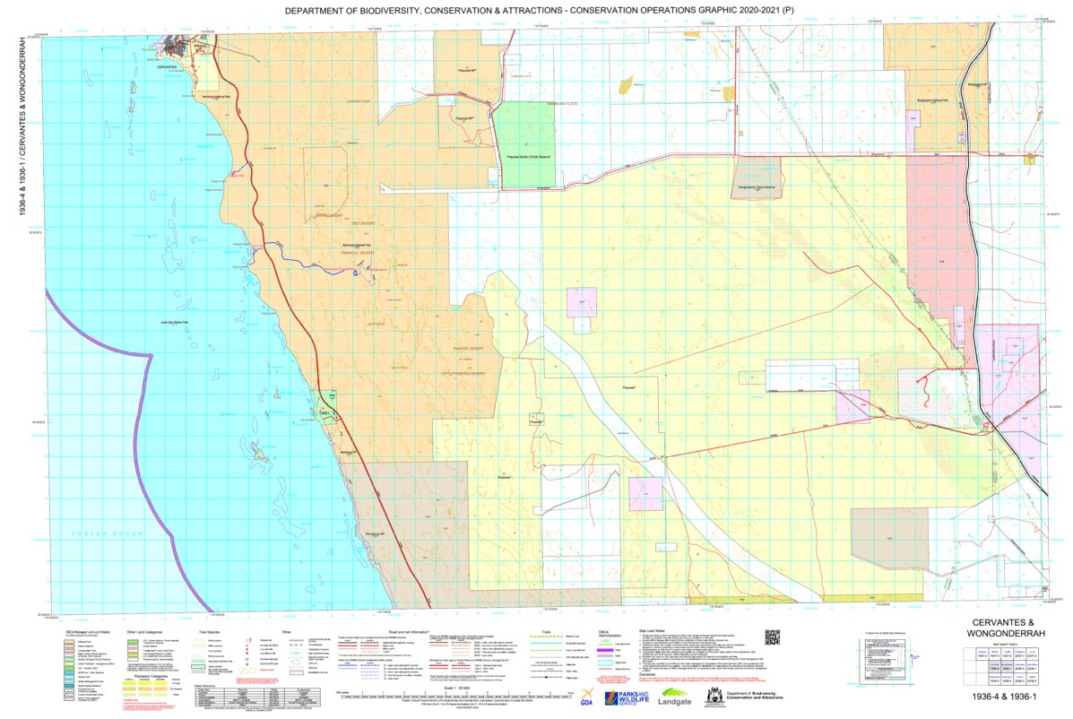 COG Series Map 1936-14: Cervantes and Wongonderrrah by Western ...