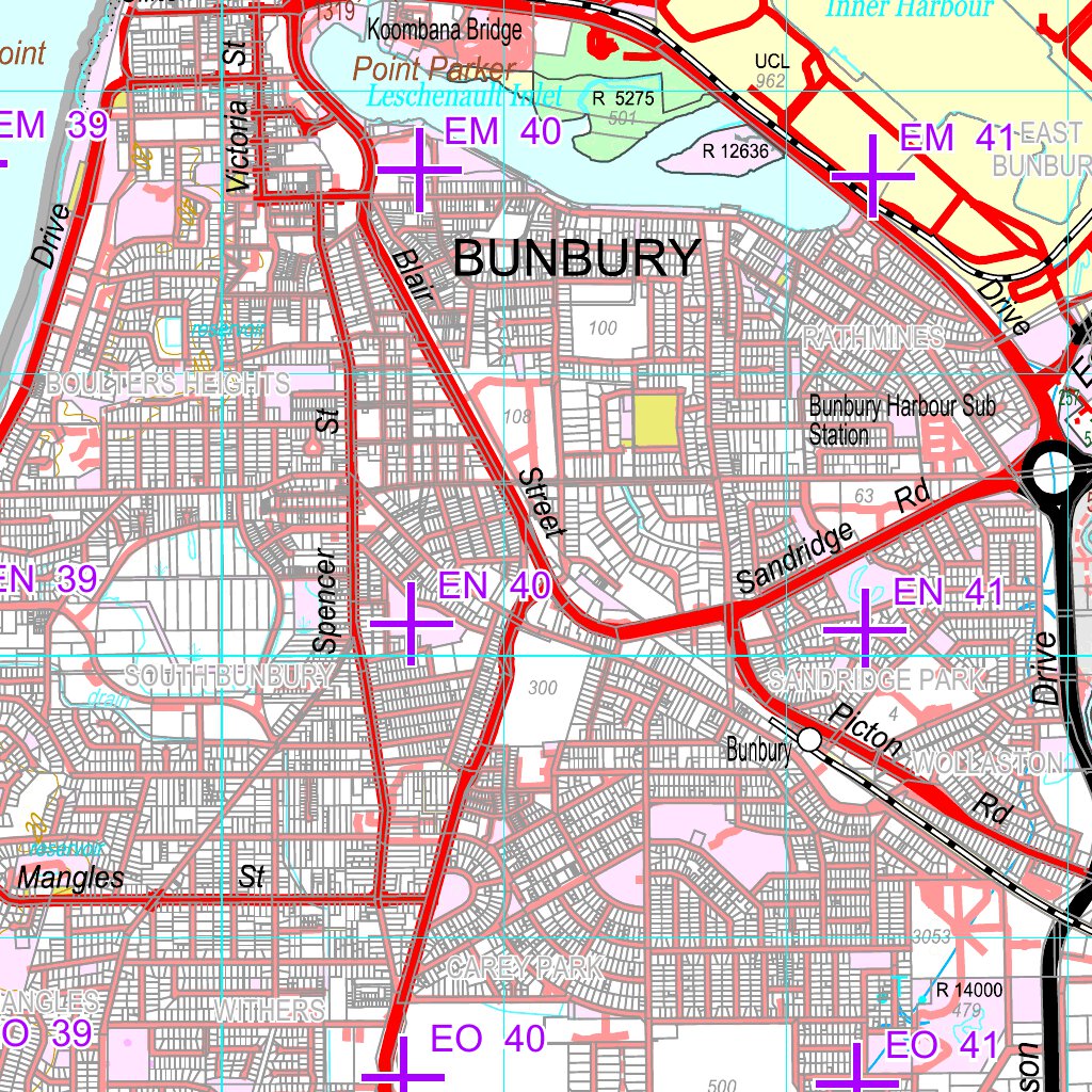 COG Series Map 2031-23: Bunbury and Burekup by Western Australia ...