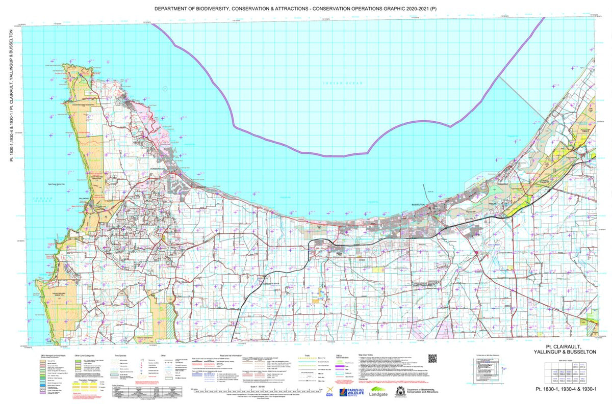 COG Series Map 1930-14: Clairault Yallingup and Busselton by Western ...