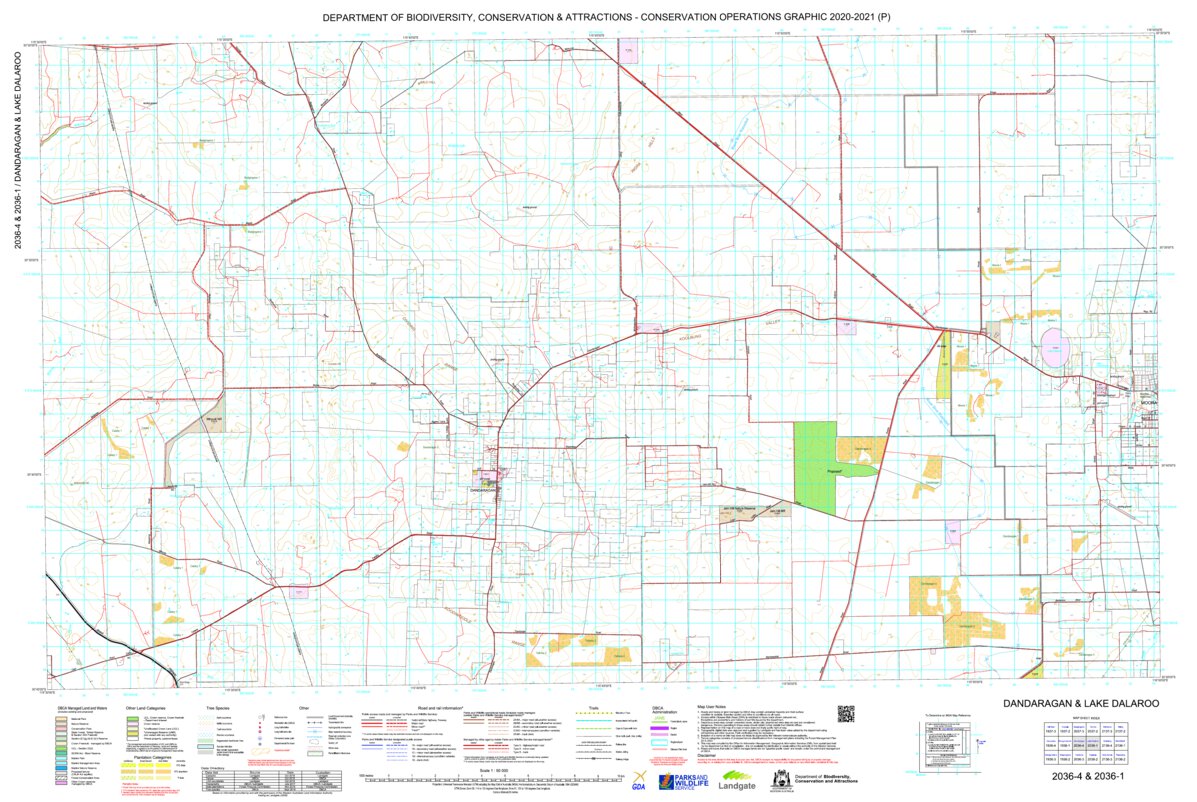 COG Series Map 2036-14: Dandaragan and Lake Dalaroo by Western ...