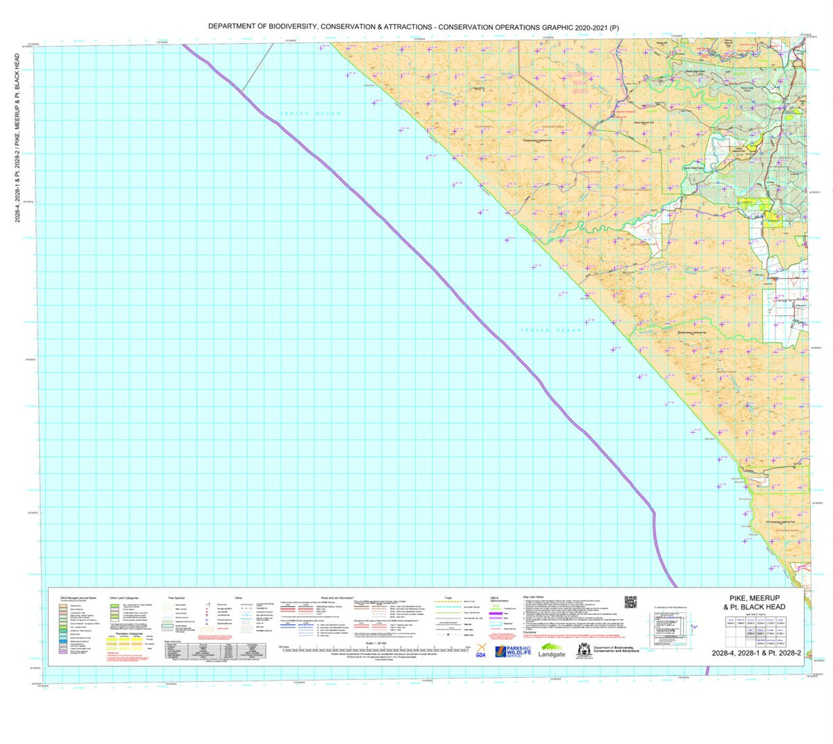 COG Series Map 2028-14: Pike and Meerup by Western Australia Department ...