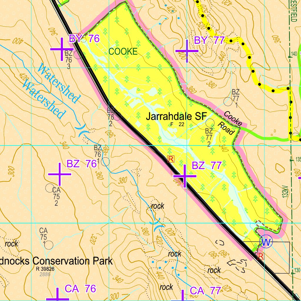 COG Series Map 2133-23: Jarrahdale and Yaganing by Western Australia ...