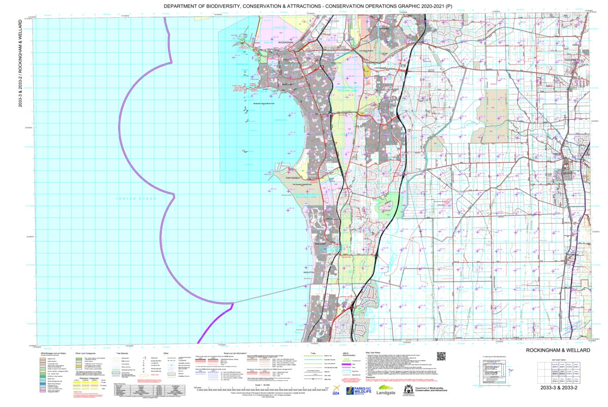 COG Series Map 2033-23: Rockingham and Wellard by Western Australia ...