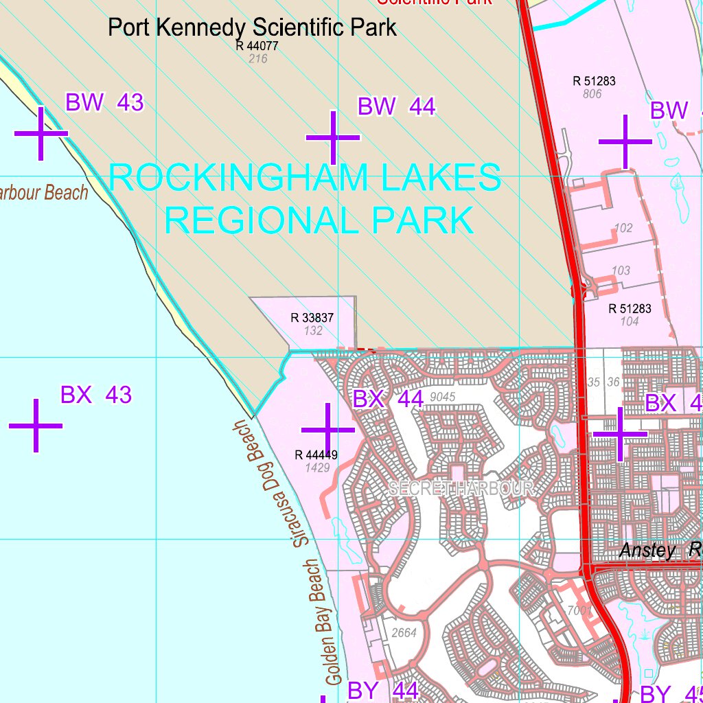 COG Series Map 2033-23: Rockingham and Wellard by Western Australia ...