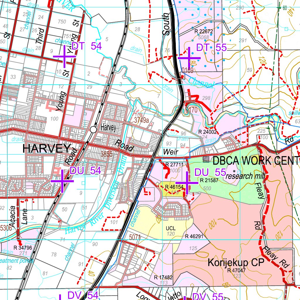 COG Series Map 2031-14: Lake Preston and Harvey by Western Australia ...