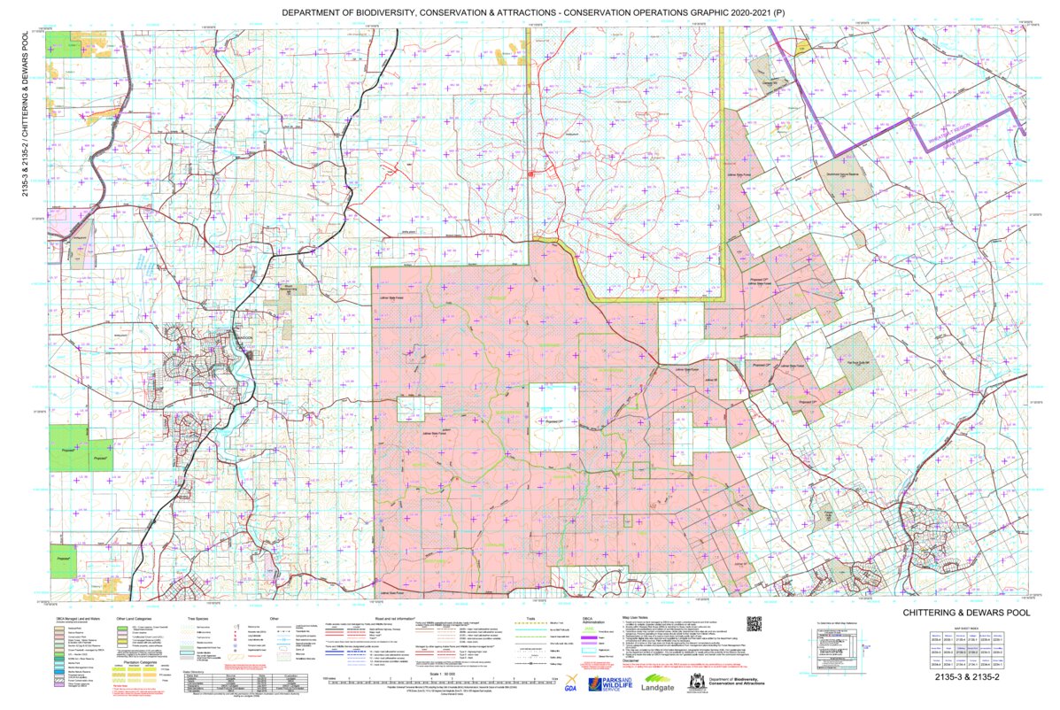 COG Series Map 2135-23: Chittering and Dewars Pool by Western Australia ...