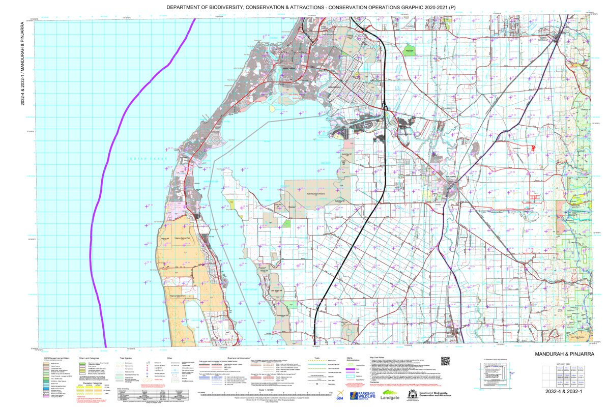 COG Series Map 2032-14: Mandurah and Pinjarra by Western Australia ...