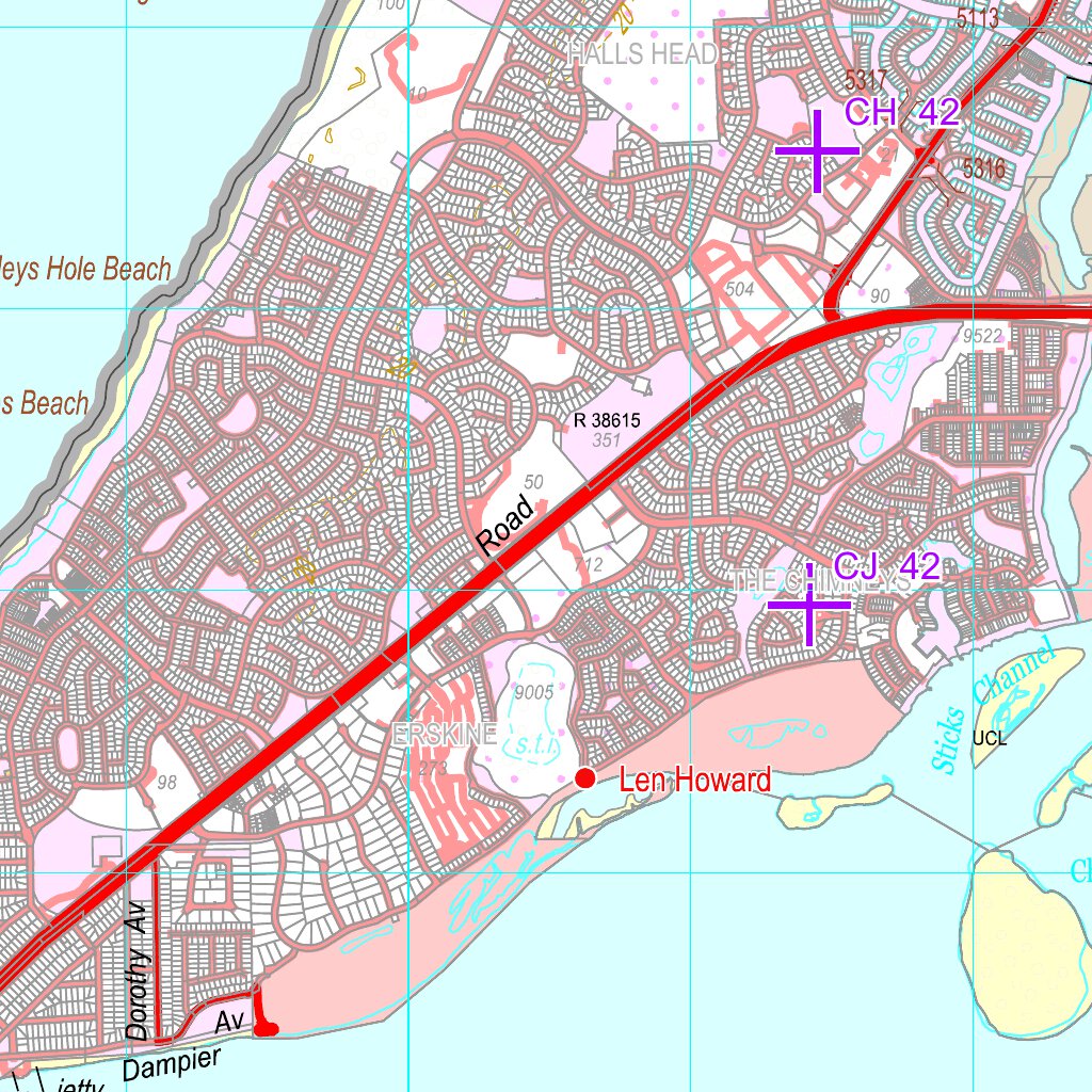 COG Series Map 2032-14: Mandurah and Pinjarra by Western Australia ...
