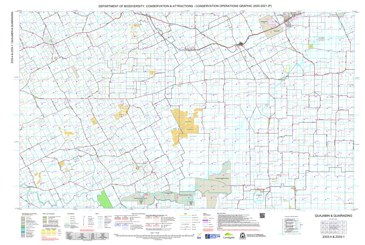 COG Series Map 2333-14: Quajabin and Quairading by Western Australia ...